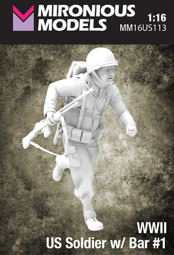 NEW! Mironious Models 16US113 US WWII Soldier with BAR No.1 (1 Figure)