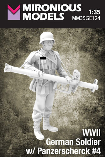 NEW! Mironious Models 35GE124 German WWII Soldier with Panzerscherck No.4 (1 Figure)