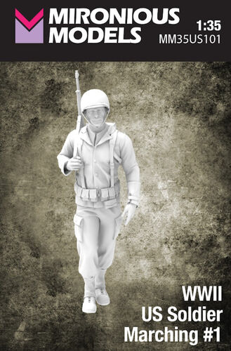 NEW! Mironious Models 35US101 US WWII Soldier Marching No.1 (1 Figure)