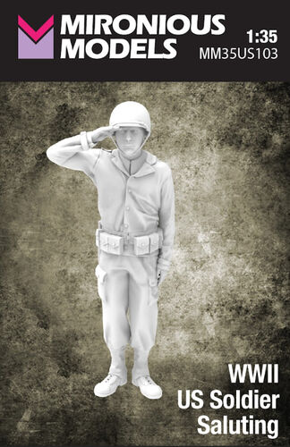 NEW! Mironious Models 35US103 US WWII Soldier Saluting (1 Figure)