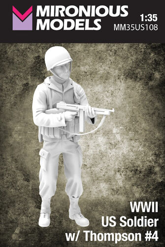 NEW! Mironious Models 35US108 US WWII Soldier with Thompson No.4 (1 Figure)