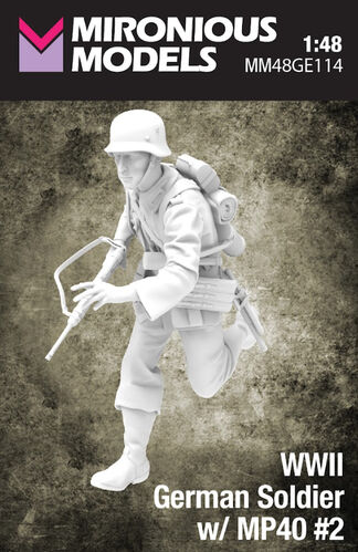NEW! Mironious Models 48GE114 German WWII Soldier with MP40 No.2 (1 Figure)