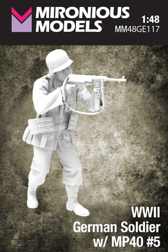 NEW! Mironious Models 48GE117 German WWII Soldier with MP40 No.5 (1 Figure)