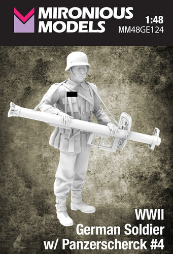 NEW! Mironious Models 48GE124 German WWII Soldier with Panzerscherck No.4 (1 Figure)