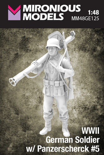 NEW! Mironious Models 48GE125 German WWII Soldier with Panzerscherck No.5 (1 Figure)