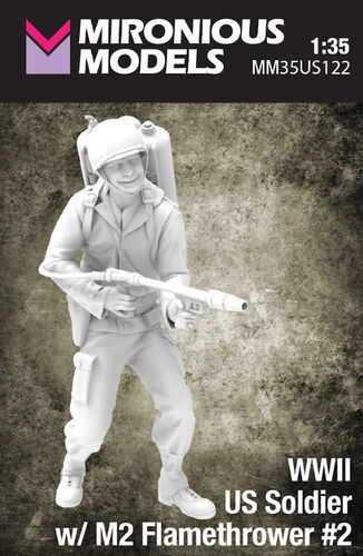 NEW! Mironious Models 35US122 US WWII Soldier with M2 Flamethrower No.2 (1 Figure)