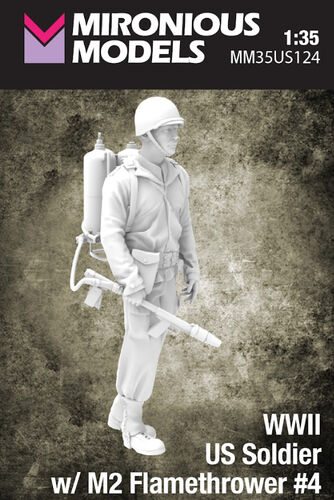 NEW! Mironious Models 35US124 US WWII Soldier with M2 Flamethrower No.4 (1 Figure)