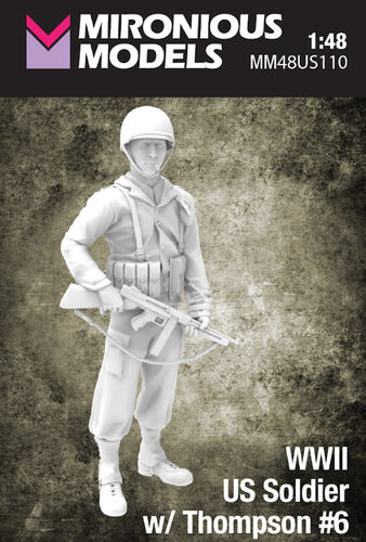 NEW! Mironious Models 48US110 US WWII Soldier with Thompson No.6 (1 Figure)