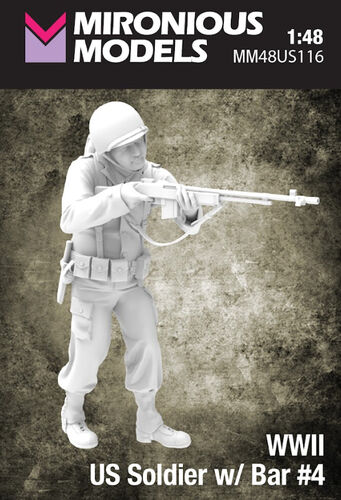 NEW! Mironious Models 48US116 US WWII Soldier with BAR No.4 (1 Figure)