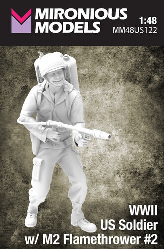 NEW! Mironious Models 48US122 US WWII Soldier with M2 Flamethrower No.2 (1 Figure)