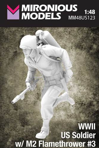 NEW! Mironious Models 48US123 US WWII Soldier with M2 Flamethrower No.3 (1 Figure)