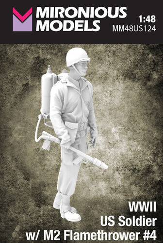 NEW! Mironious Models 48US124 US WWII Soldier with M2 Flamethrower No.4 (1 Figure)