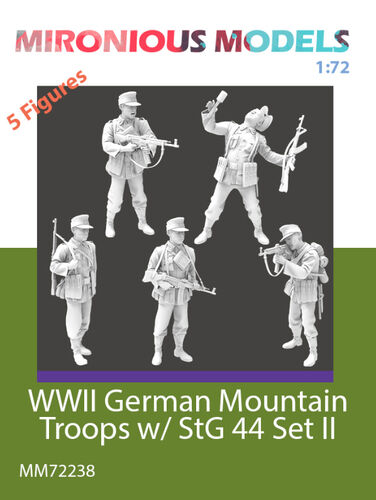 Mironious Models 72238 German WWII Mountain Troops with StG44 Set II (5 Figures)