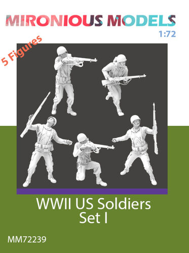 NEW! Mironious Models 72239 US WWII Soldiers Set I (5 Figures)