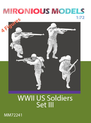 NEW! Mironious Models 72241 US WWII Soldiers Set III (4 Figures)