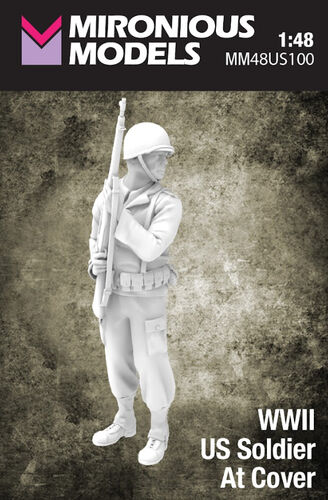 NEW! Mironious Models 48US100 US WWII Soldier at Cover (1 Figure)