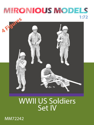 NEW! Mironious Models 72242 US WWII Soldiers Set IV (4 Figures)