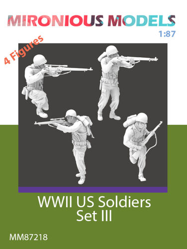 NEW! Mironious Models 87218 US WWII Soldiers Set III (4 Figures)