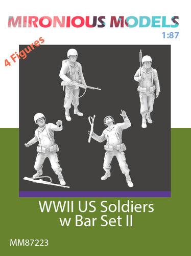 NEW! Mironious Models 87223 US WWII Soldiers with BAR Set II (4 Figures)