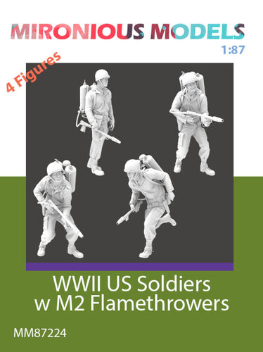 NEW! Mironious Models 87224 US WWII Soldiers with M2 Flamethrowers (4 Figures)