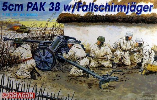 Dragon 6118 5cm Pak 38 w/Fallschirmjäger