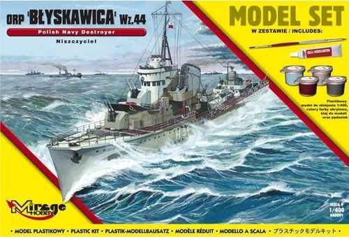 Mirage-Hobby 840091 MODEL SET- ORP 'BŁYSKAWICA' wz.44 (Polski Niszczyciel II WŚ)
