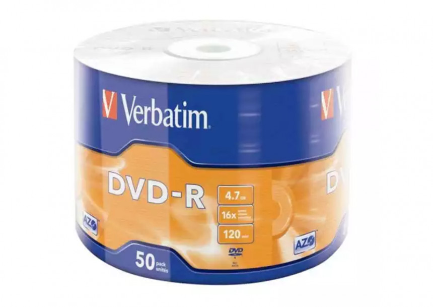 DVD-R Verbatim 16x 1/50 MATT SILVER AZO/WRAP