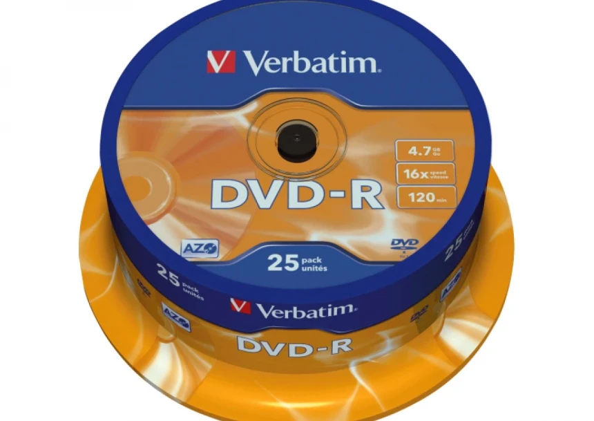 DVD-R Verbatim 16x 25/1 na štapu