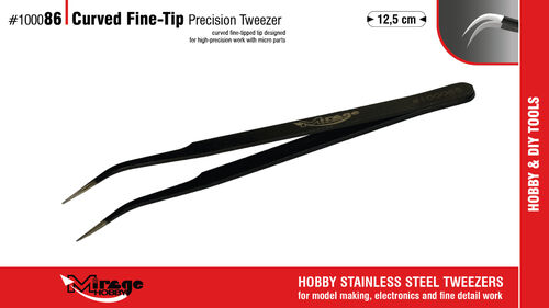 Mirage-Hobby 100086 Curved Fine-Tip Precision Tweezer (12,5 cm)