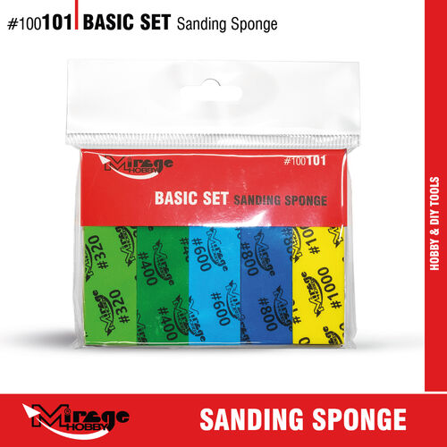 Mirage-Hobby 100101 Basic Set Sanding Sponge 10 pcs (#320 - #1000)
