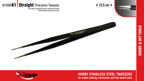 Mirage-Hobby 100081 Straight Precision Tweezer (12,5 cm)
