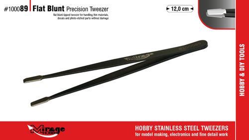 Mirage-Hobby 100089 Flat Blunt Precision Tweezer (12 cm)