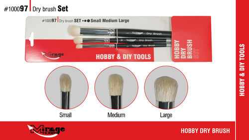 Mirage-Hobby 100097 Dry Brush Set (Small / Medium and Large)