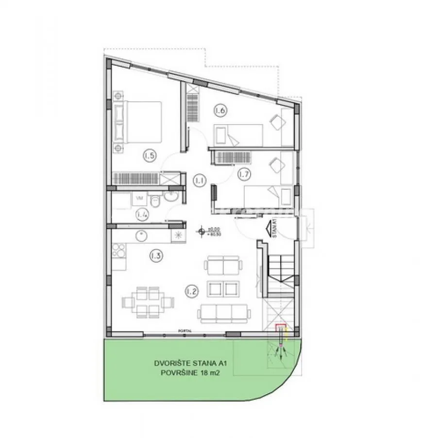 Prodaja, četvorosoban stan, 65m², Futog, Novi Sad Sve Podlokacije
