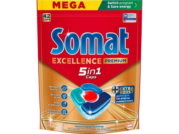 Somat Excellence 5in1 kapsule za mašinsko pranje posuđa 42kom