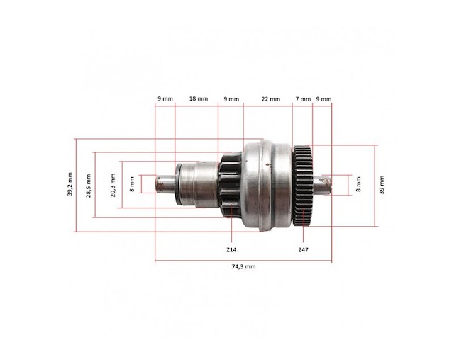 Bendiks anlasera Aprilia KYMCO 100254720 Kina
