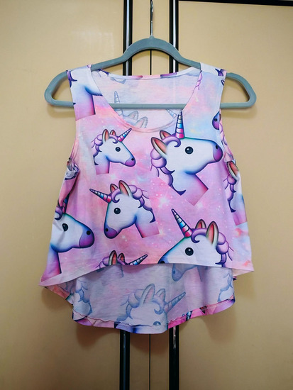 Oversized duzi crop top UNICORN uni