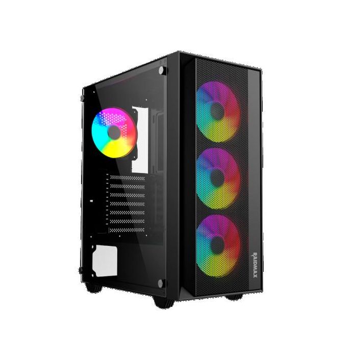 Kuciste Raidmax Vector 100 Black 4 x RGB fan/Window/No-PSU