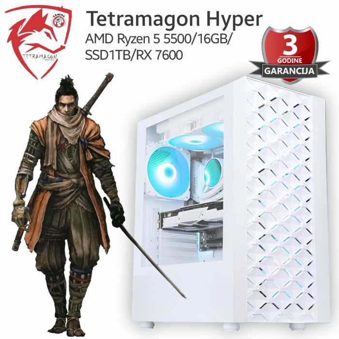 Računar Tetramagon Hyper Ryzen 5 5500/16GB/SSD1TB/RX 7600