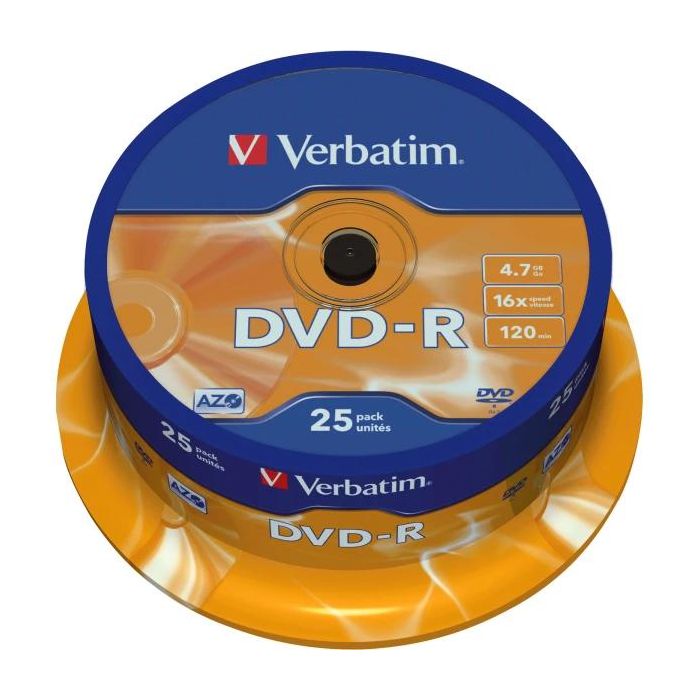 DVD-R Verbatim 16x 25/1 na štapu