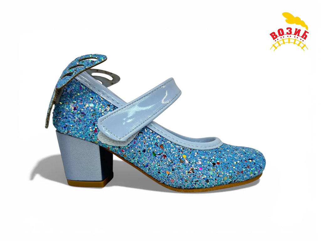 SF blue butterfly heels