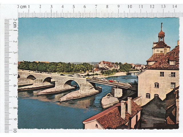 Regensburg - Steinerne Brücke, kameni most na Dunavu