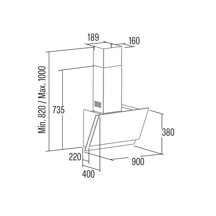 Cata dekorativni aspirator JUNO+ 9000 GBK