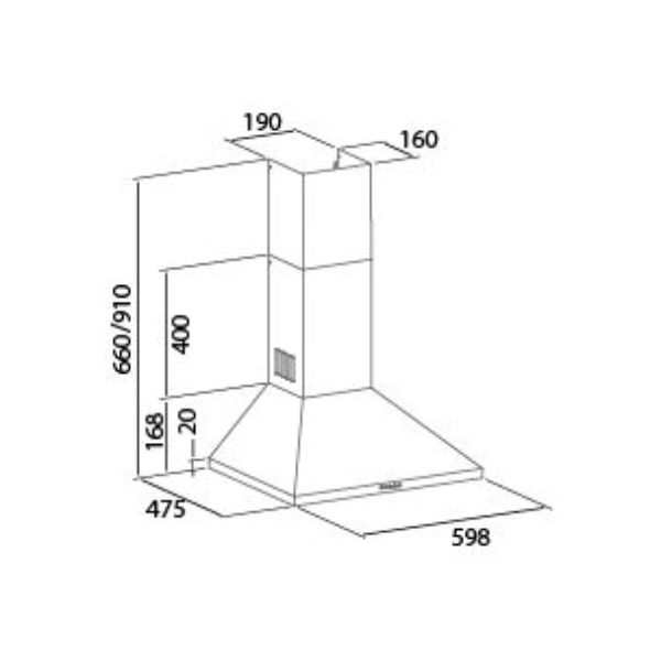 Cata kaminski aspirator VK 6000 BK