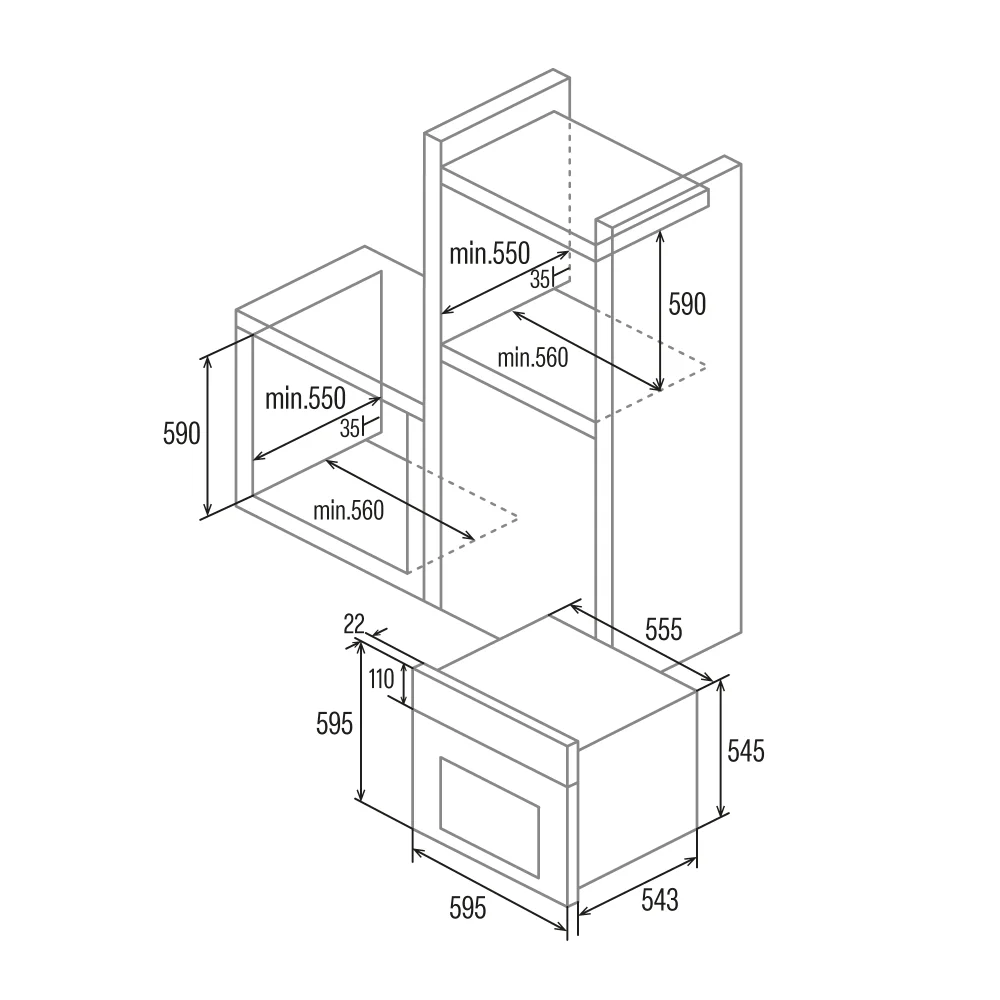 Cata ugradna rerna MDS 8008 X AIR FRYER
