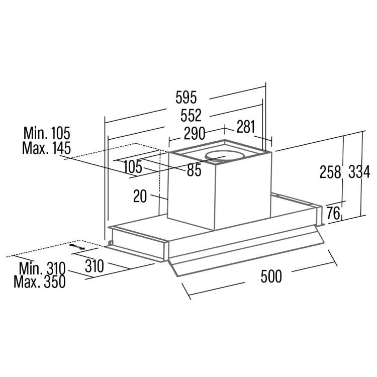 Cata ugradni aspirator CORONA NO DRIP 90 X