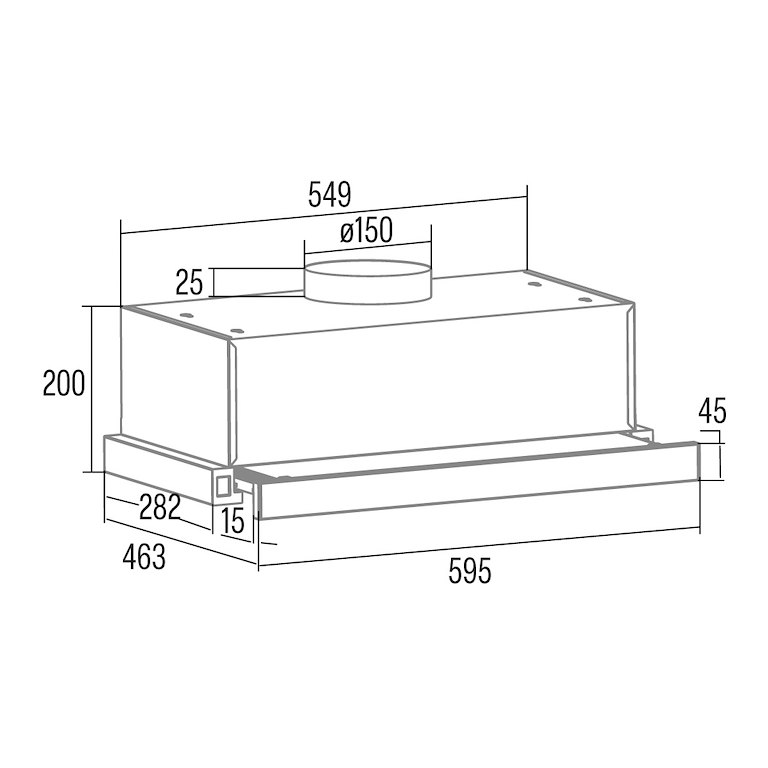 Cata teleskopski aspirator TFB-5160 BK