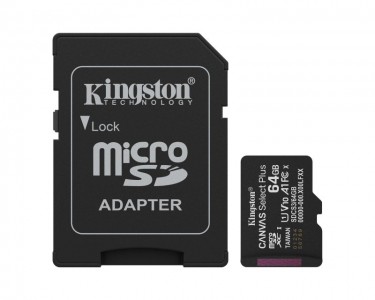 KINGSTON Memorijska kartica U1 V10 SDXC 64GB Canvas Select Plus G3 150R SDCS3/64GB + adapter