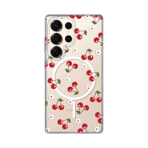 Futrola - maska print Magsafe za Samsung S938 Galaxy S25 Ultra Cute Cherries