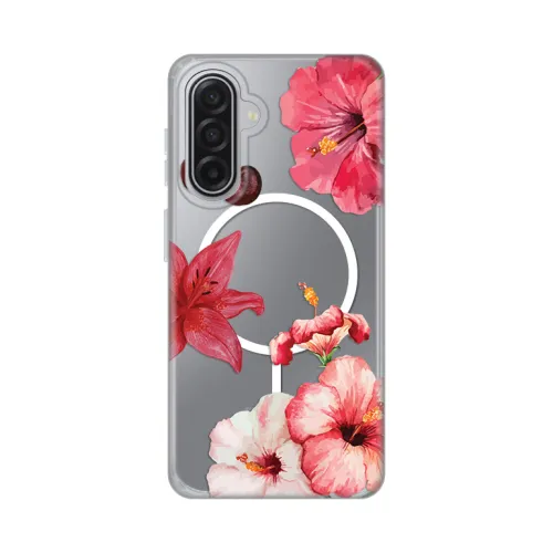 Futrola - maska print Magsafe za Samsung A175 Galaxy A17 Hibiscus